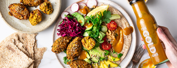 Golden sweet potato falafel | Easy falafel recipe | H&B